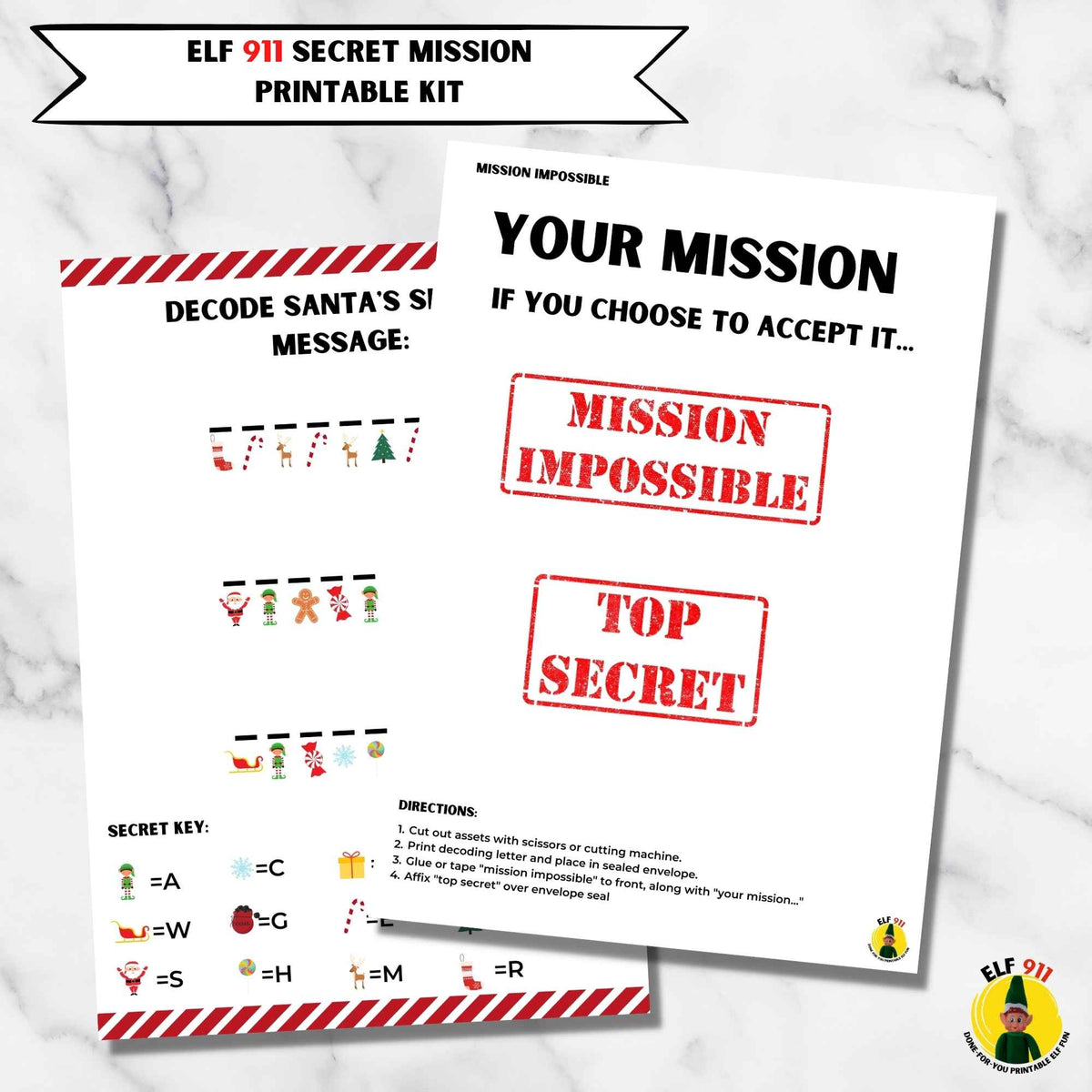 Elf 911: Christmas Elf Printable "Santa's Secret Mission" Kit ...
