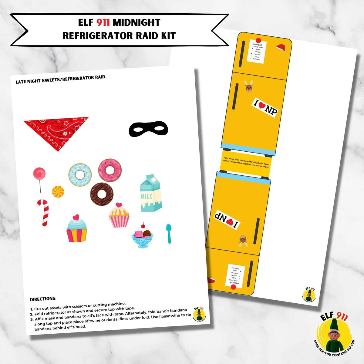 Elf 911: Christmas Elf Printable Midnight Refrigerator Raid Set ...