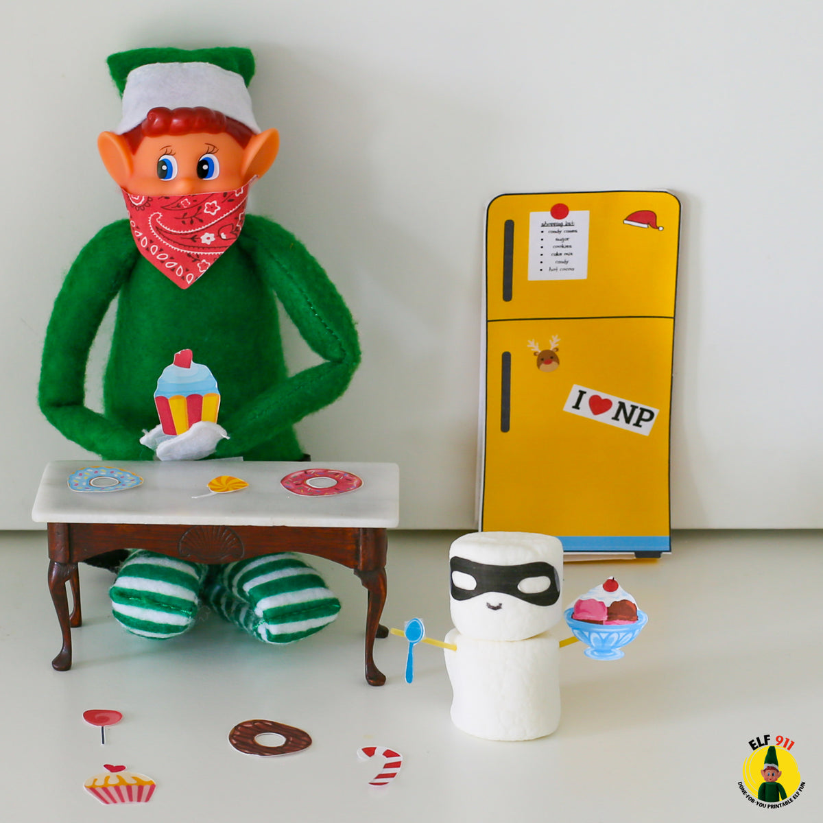 Elf 911: Christmas Elf Printable Midnight Refrigerator Raid Set ...